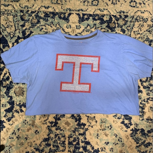 Majestic | Shirts | Texas Rangers Retro T Logo Powder Blue | Poshmark